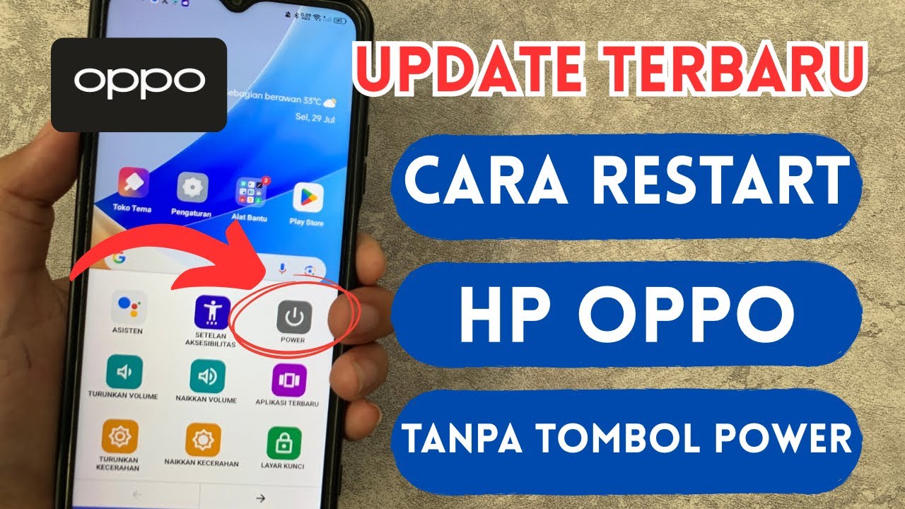 Cara Restart HP Oppo Tanpa Tombol Power - YouTube