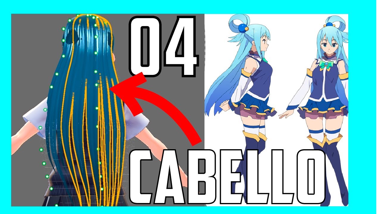 VROID TUTORIAL #04 - Como hacer cabello automatico en vroid - YouTube