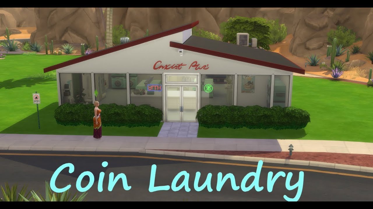 The Sims 4 Build Tour Coin Laundry - YouTube
