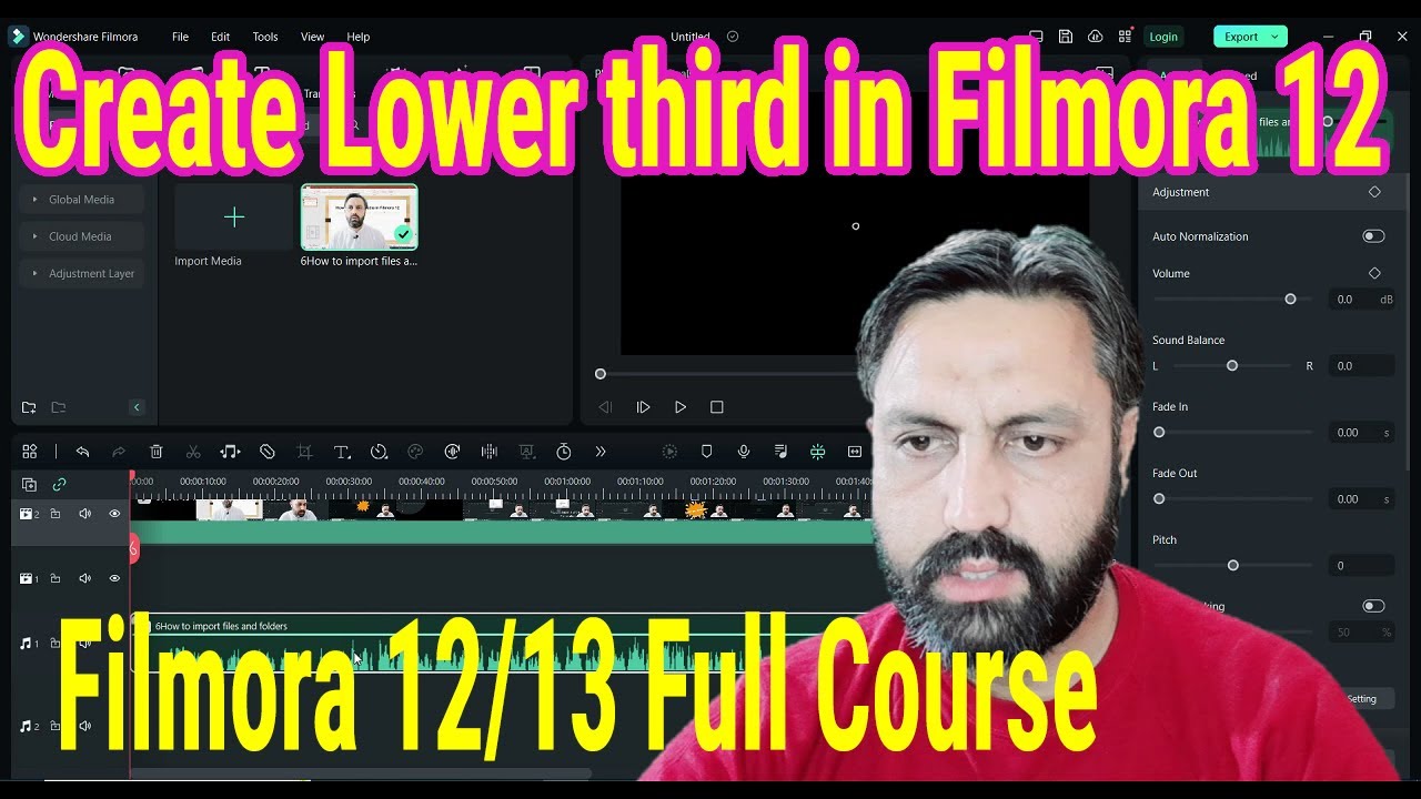 how to make lower third in filmora 12/13 | how to create lower thirds ...