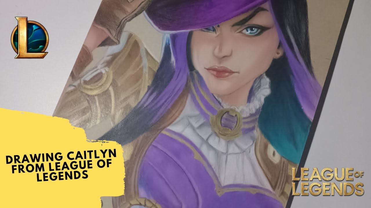 Drawing Caitlyn from League of Legends / Dibujando a Caitlyn de League ...