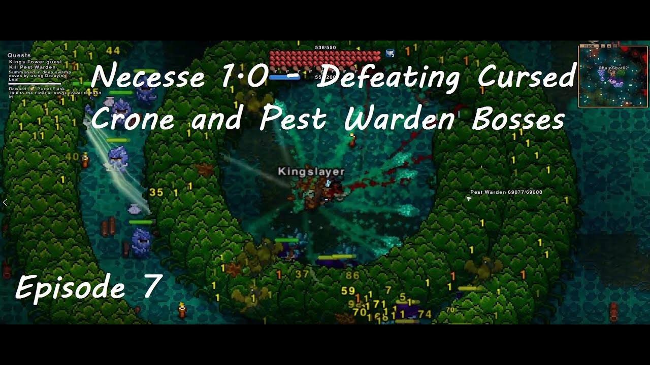 Necesse 1.0 - Episode 7 - Defeating Cursed Crone and Pest Warden Bosses ...