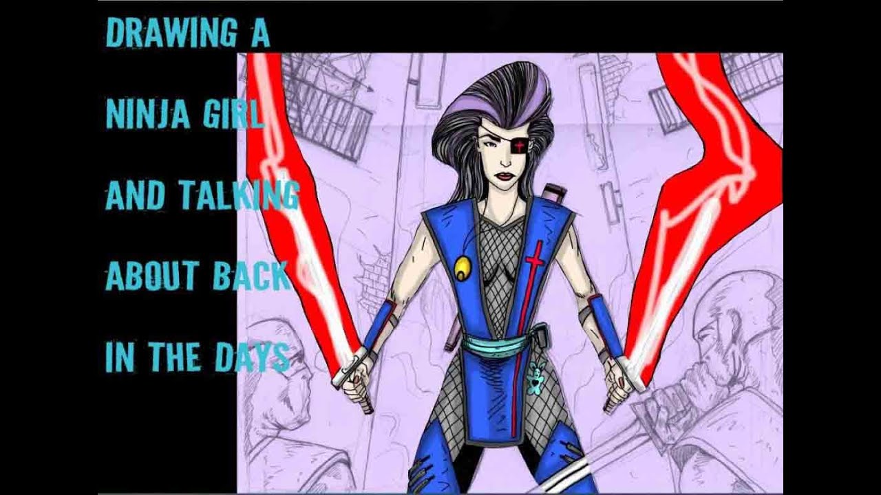 Drawing a Ninja Girl - YouTube
