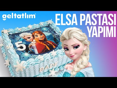 Elsa Pastası Yapımı | Elsa Doğum Günü Pastası | GelTatlim.com 0553 045 00 00