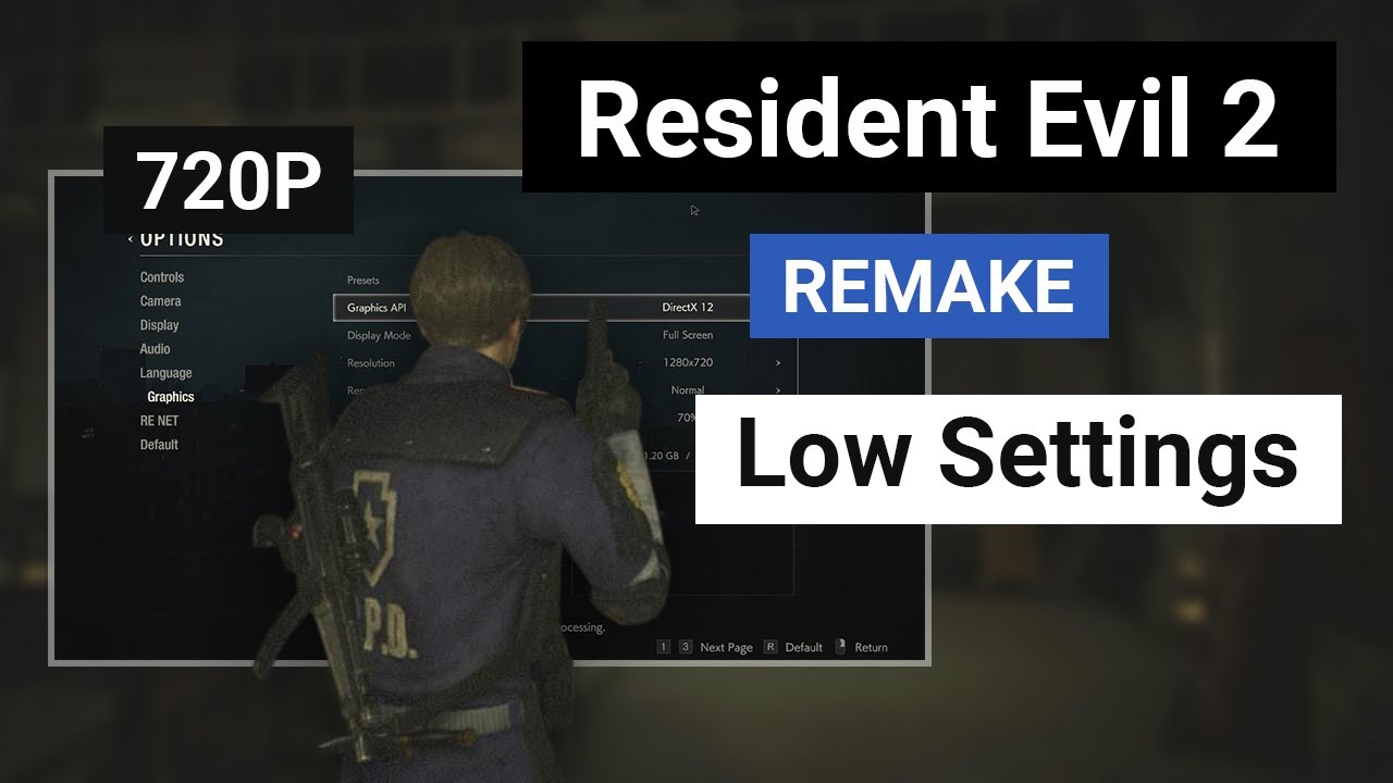 Resident Evil 2 Remake PC | Low Settings | 720P | Ryzen 3 3200G - YouTube
