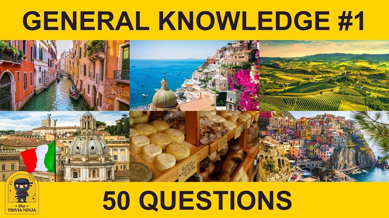 GENERAL KNOWLEDGE QUIZ #1 | 50 Questions on Italy, Cheese, Wine - YouTube