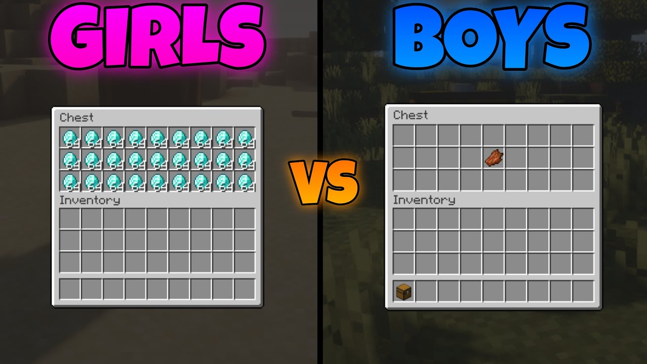 How Girls VS Boys Playing Minecraft | Minecraft Memes | Boys VS Girls ...