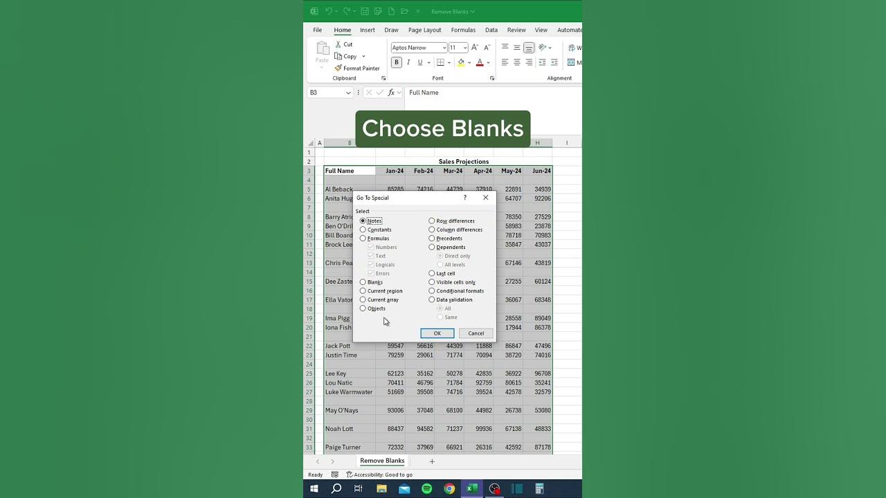 Remove Blanks In Excel Exceltech Microsoftexcel Excelworld Excelcourse Excelgyan