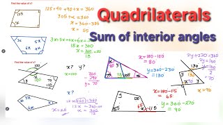 Interior Angles Of A Quadrilateral Sum Up To