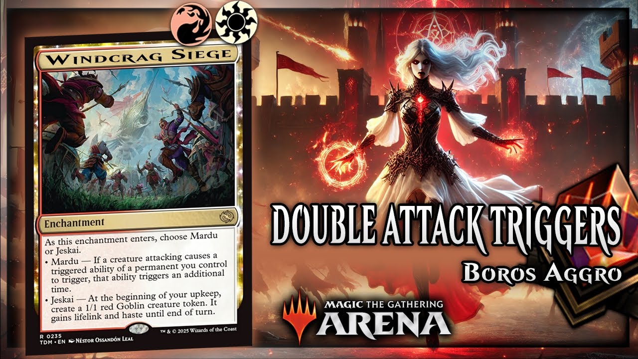 DOUBLE THE DAMAGE 🔥 Boros Aggro with Windcrag Siege in MTGA! - YouTube