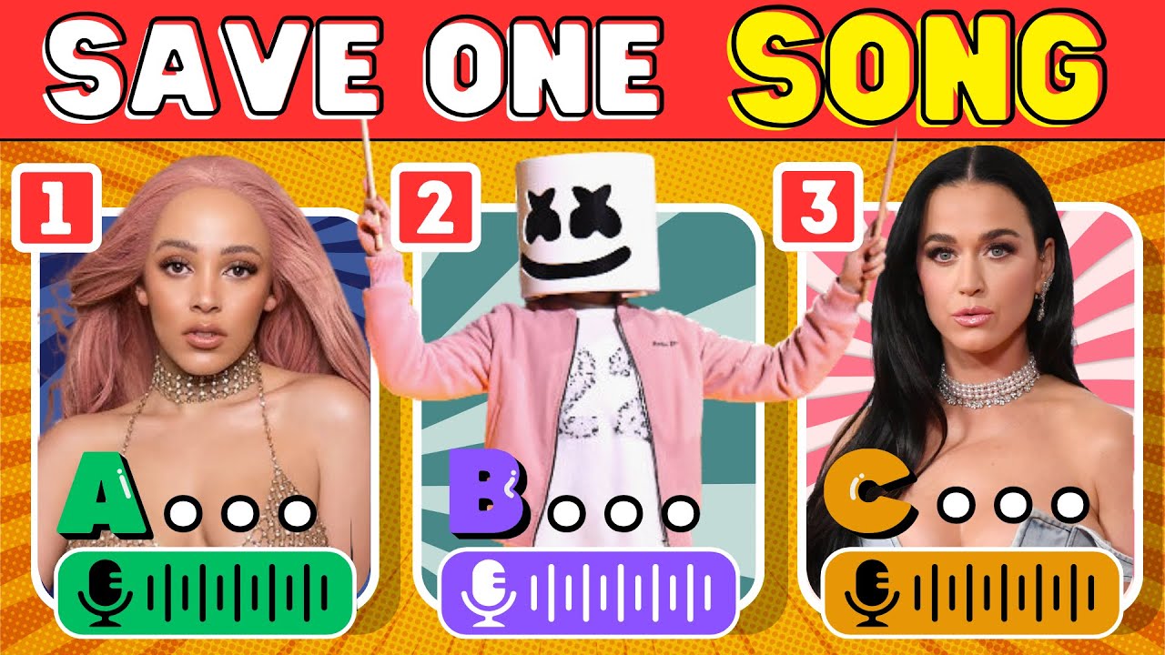 SAVE ONE SONG 🎵 | Top Songs 2023 - 2024🎤 |Music Quiz #1 - YouTube