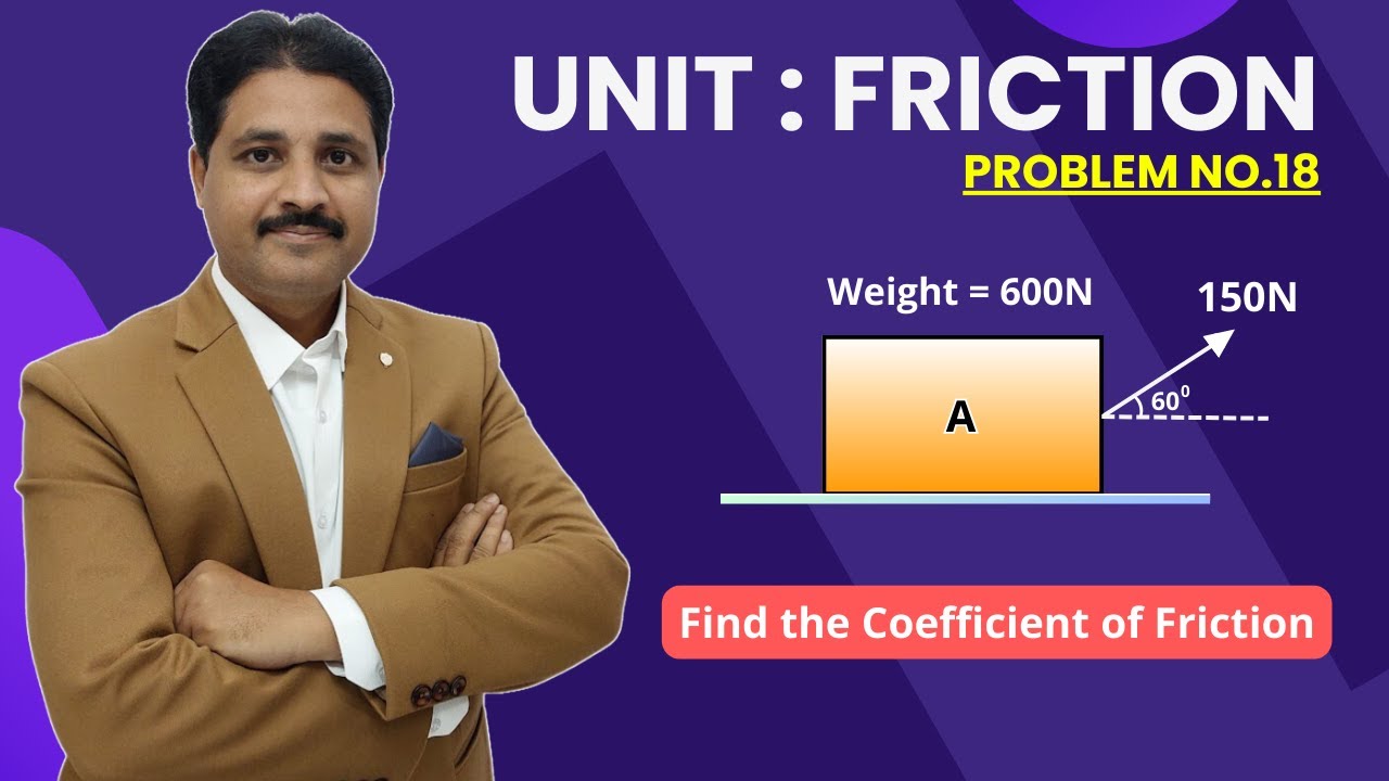 FRICTION SOLVED PROBLEMS IN ENGINEERING MECHANICS IN HINDI LECTURE 18 ...