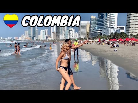 BEACH TOUR IN CARTAGENA COLOMBIA 🇨🇴 PLAYA HOLLYWOOD 2021