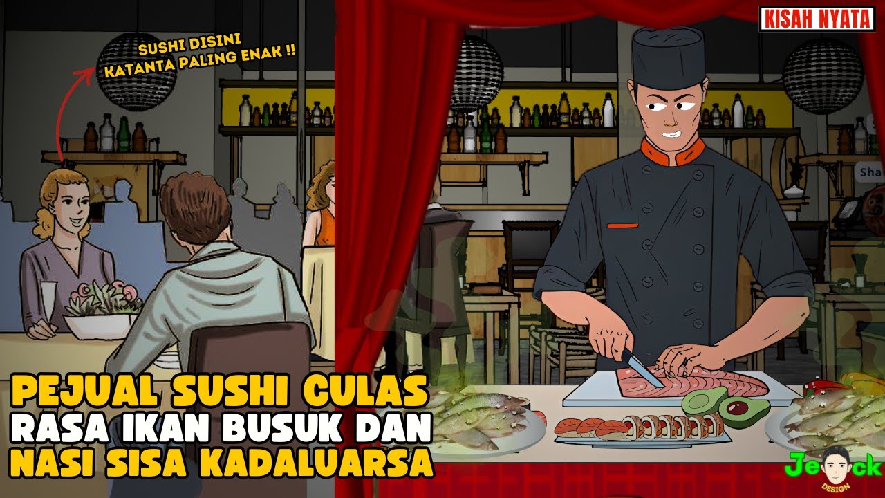 PENJUAL SUSHI CULAS RASA AIKAN BUSUK DAN NASI BASI BERJAMUR || SINETRON ...