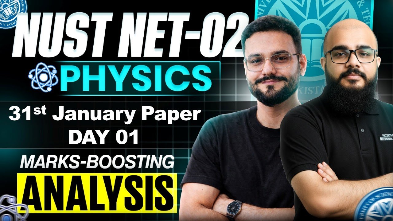 NUST NET 02 31st January Physics Solutions | NUST 02 Physics Questions ...