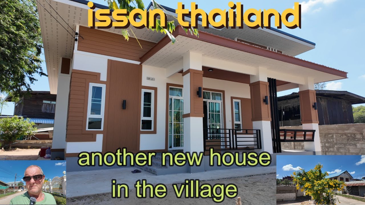 issan thailand new village house - YouTube