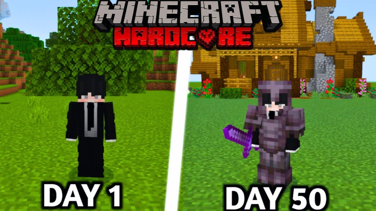 I survived 50 Days in Minecraft Hardcore - YouTube