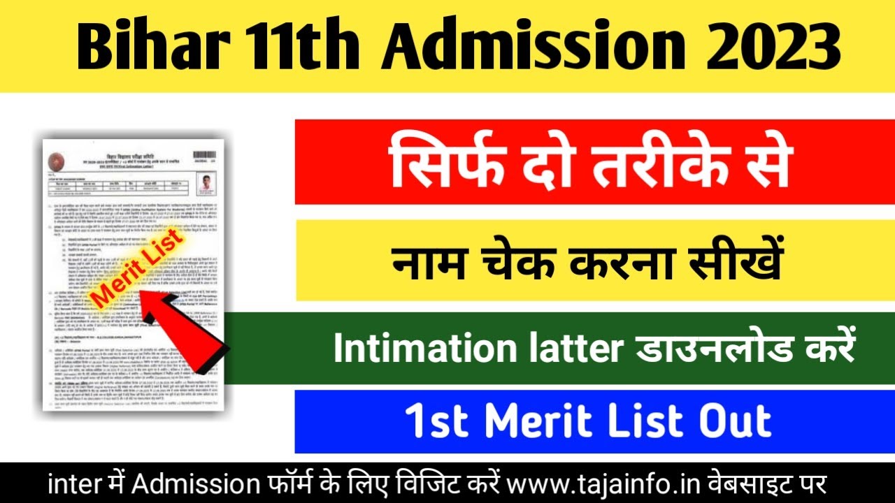 ofss 1st merit list 2023_bihar inter intimation letter download kaise ...