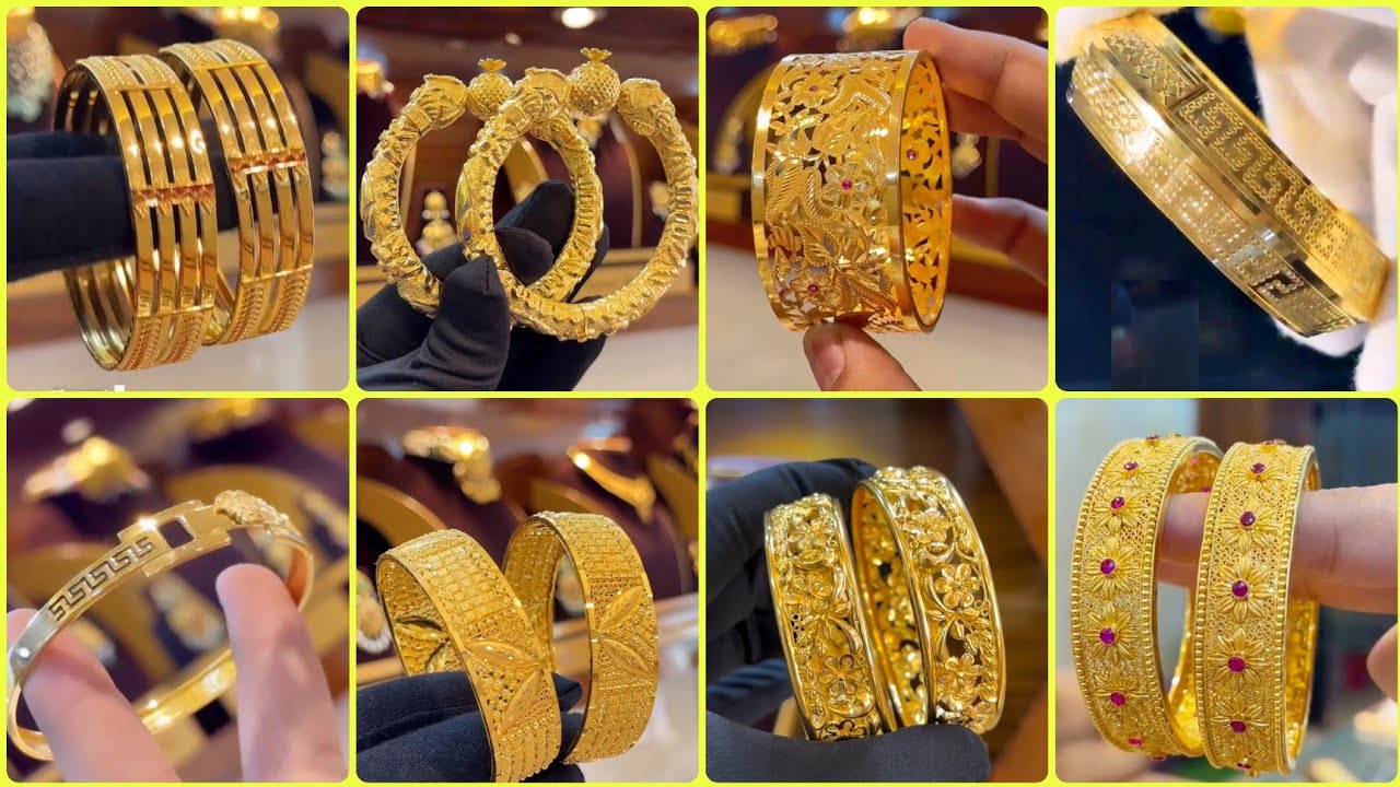 Latest Gold Bangles designs 2024 | New Gold Bangles designs 2024 | Gold ...