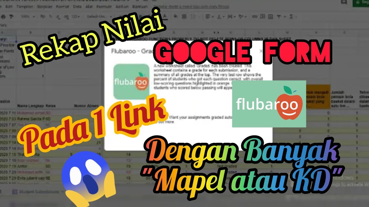 REKAP NILAI GOOGLE FORM PADA SATU LINK DENGAN BANYAK "MAPEL ATAU KD ...