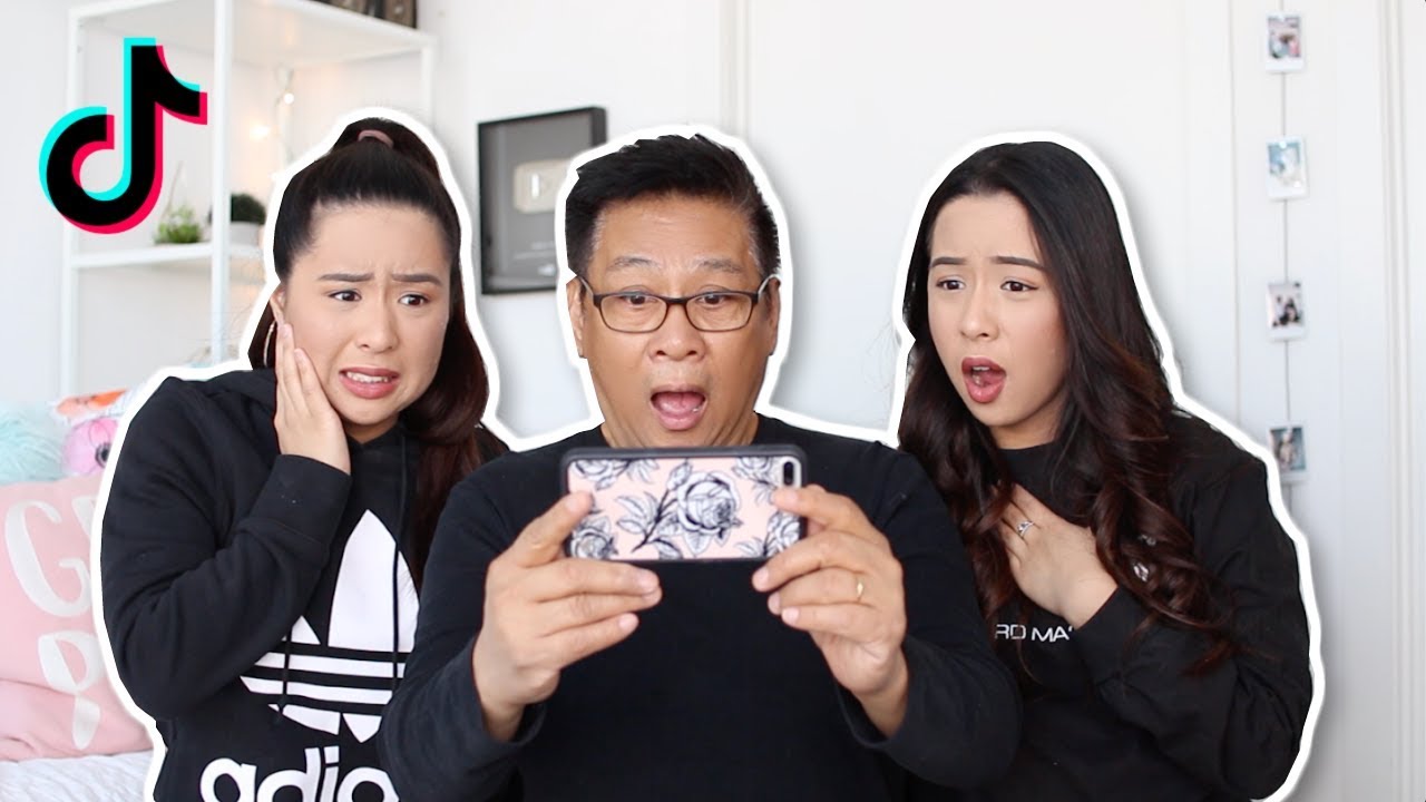 DAD REACTS TO OUR TIK TOK VIDEOS!! - YouTube