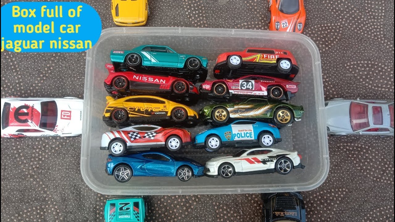 Box Full Of Model Car Jaguar, Nissan, Audi, Maserati, Rolls Royce ...