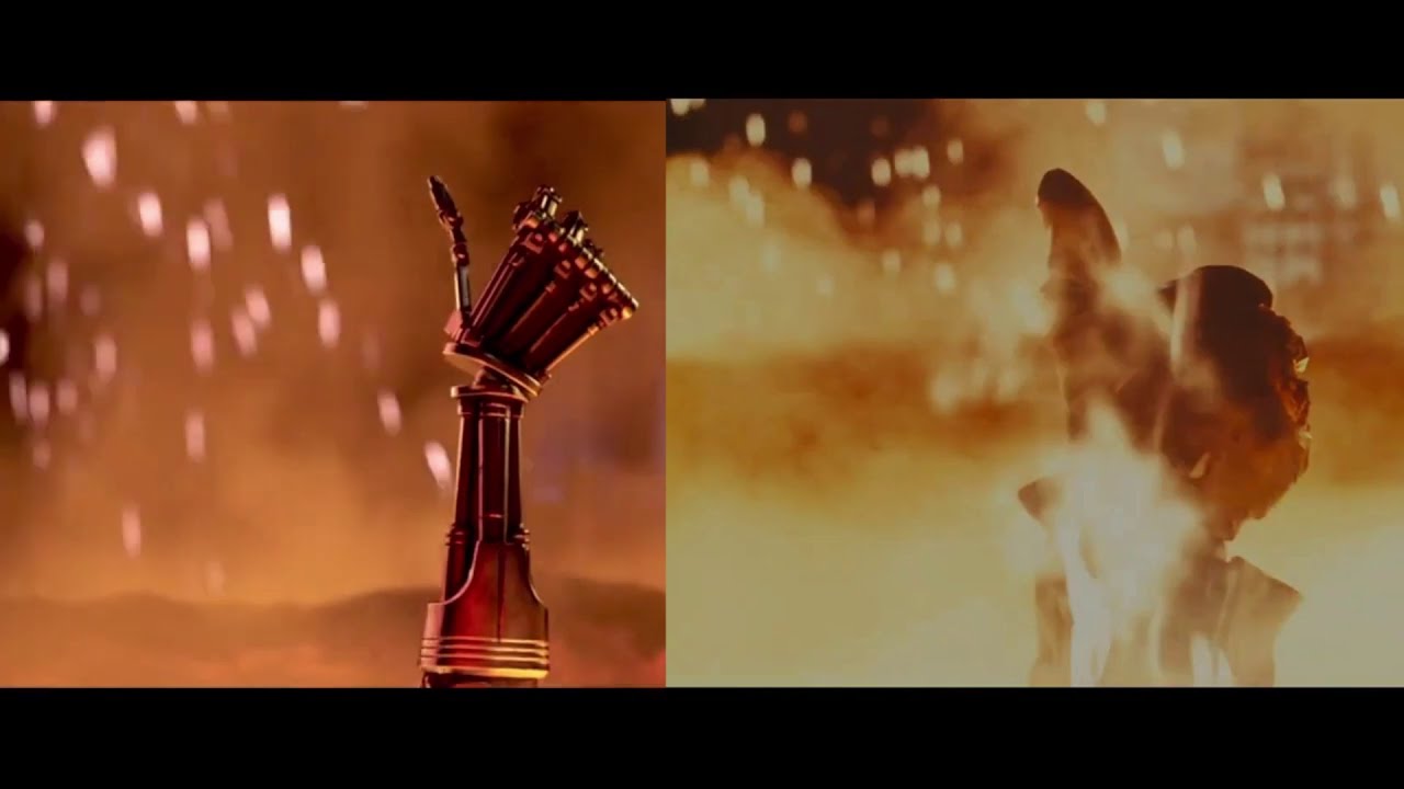 Fortine Terminator death scene VS Movie death scene - YouTube