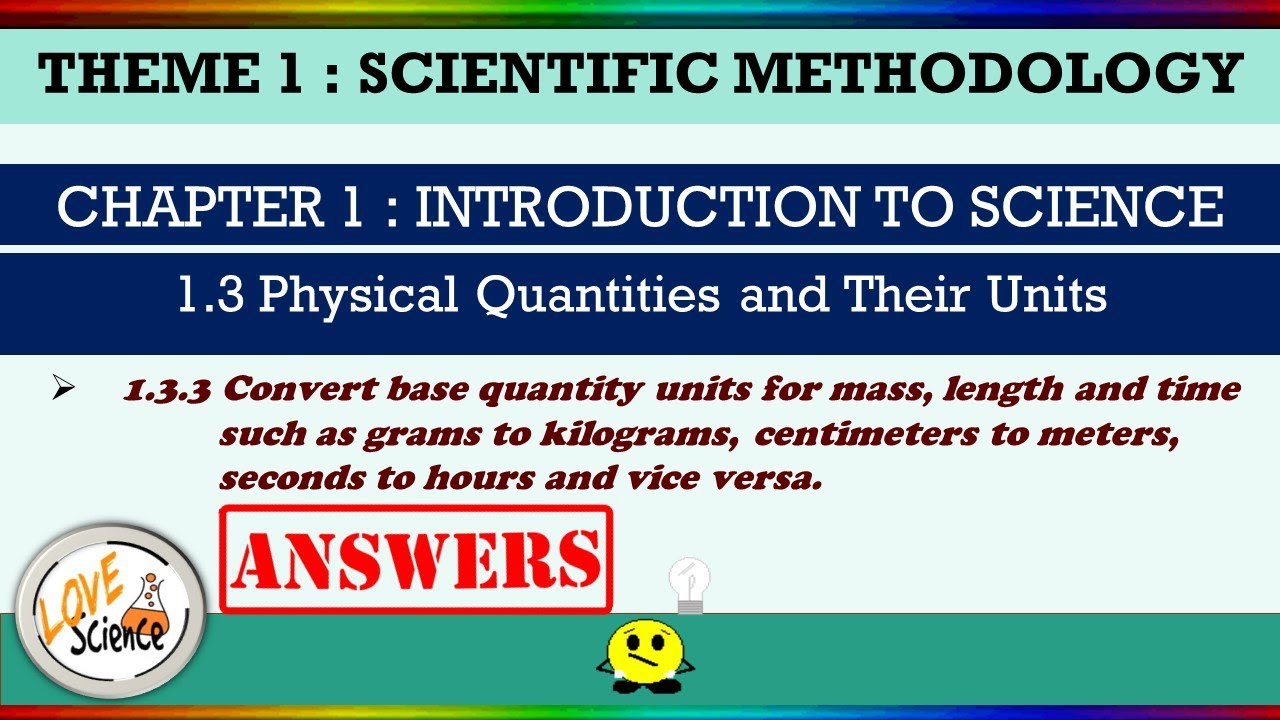 FORM 1 SCIENCE | CHAPTER 1 | 1.3 (Part 2)-Answer 1 - YouTube