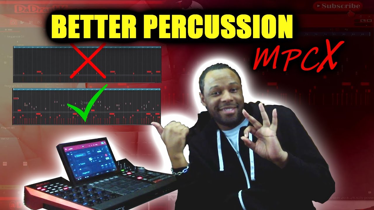 Better Drum Patterns for Beats / Percussion Tutorial - MPC X Beat Making - YouTube
