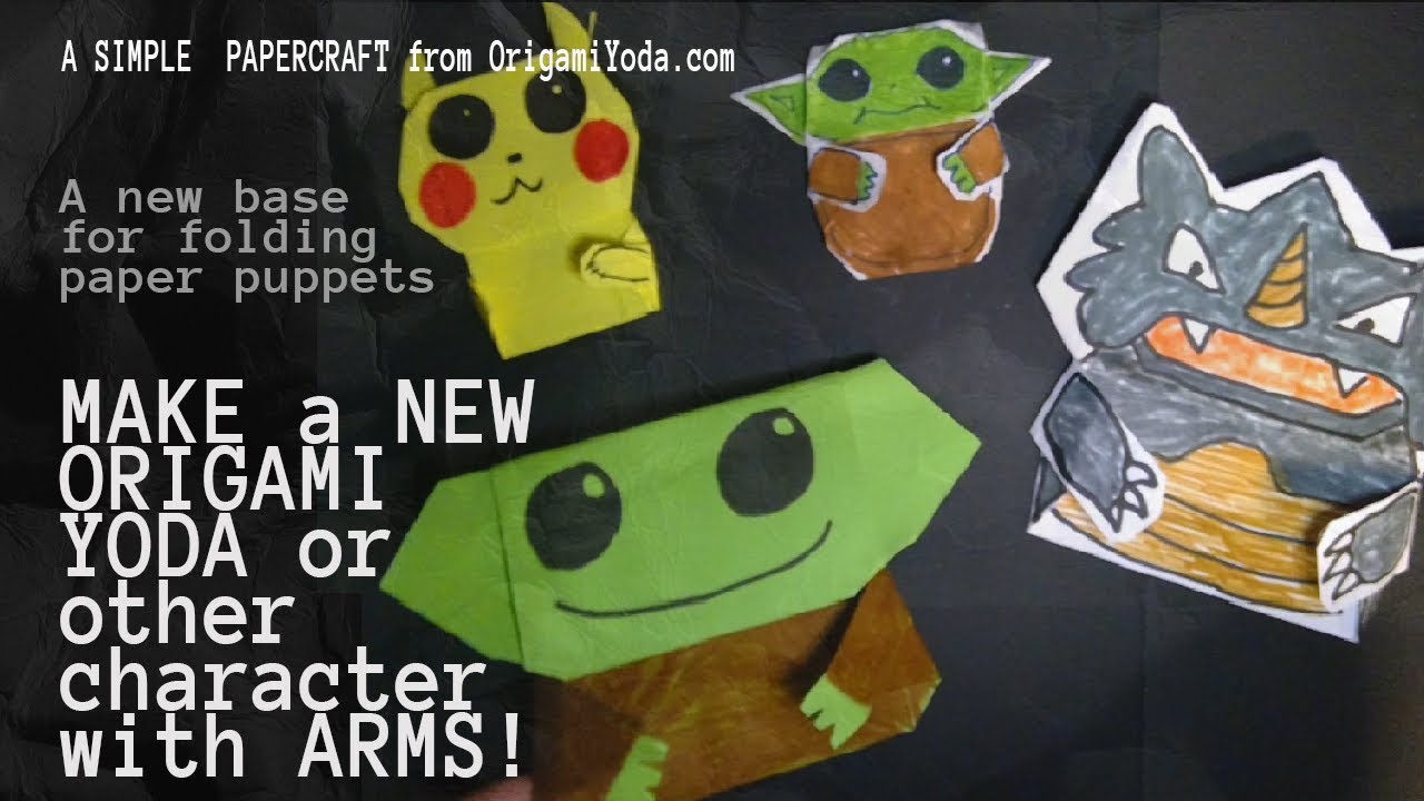 Fold a NEW Origami Yoda! (Or Grogu!) A new paper puppet base for ...