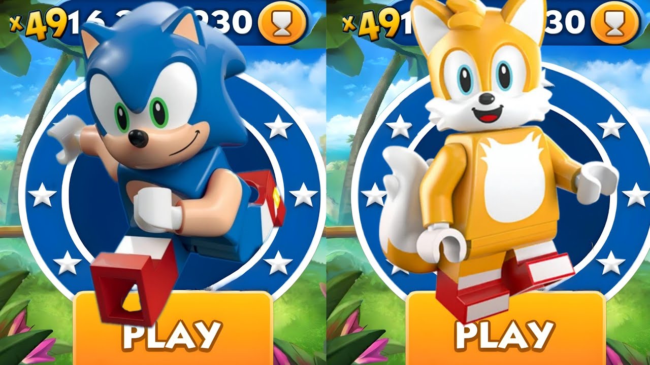 Sonic Dash - Lego Tails VS Lego Sonic _ Movie Sonic vs All Bosses Zazz ...