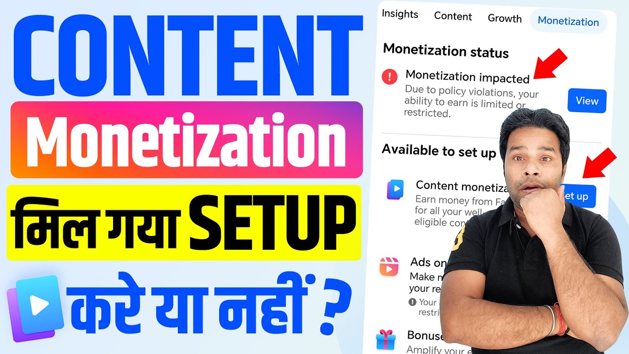 Monetization Impacted Issue😭Facebook Content Monetization मिल गया SETUP ...
