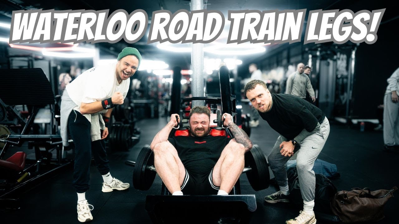 Waterloo Road cast train legs with bodybuilder! - YouTube