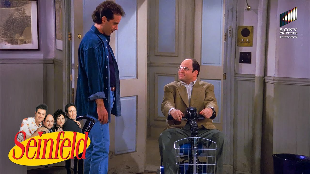 George Pretends to Be a Handicap & The First Bra | Seinfeld - YouTube