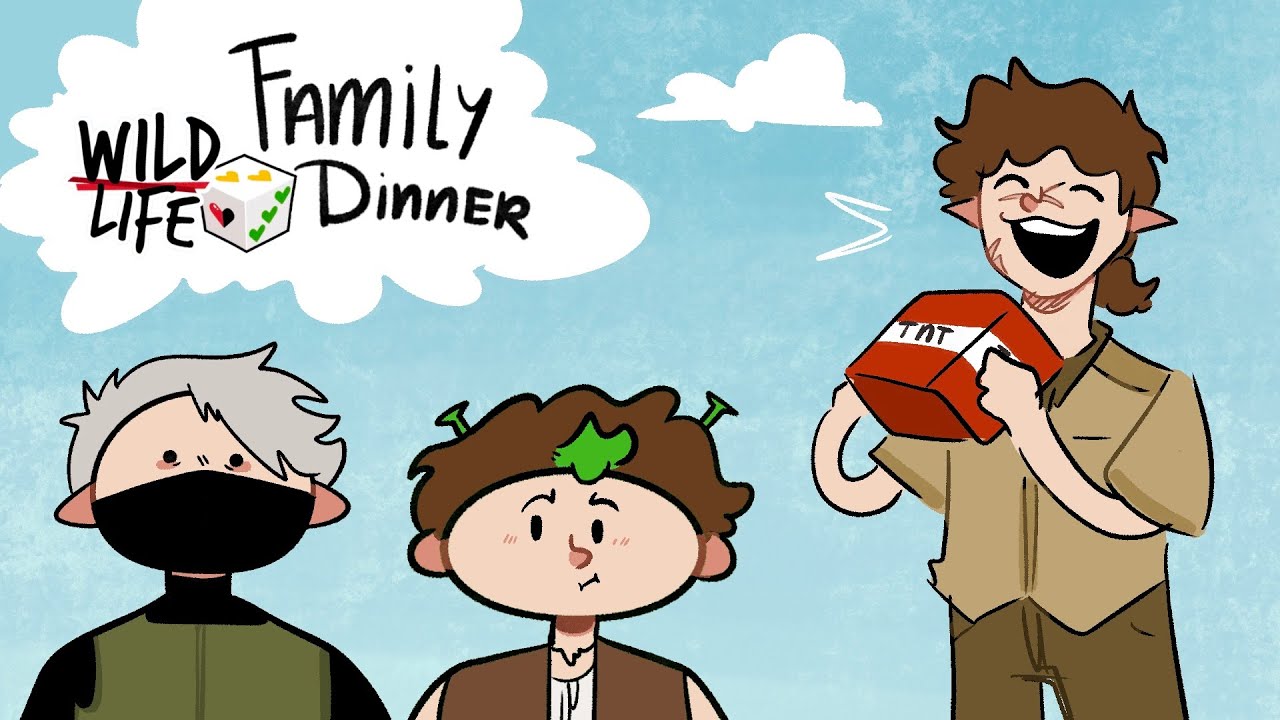 The Wild life family dinner [ Etho, Scar, Gem and joel smallishbeans ...