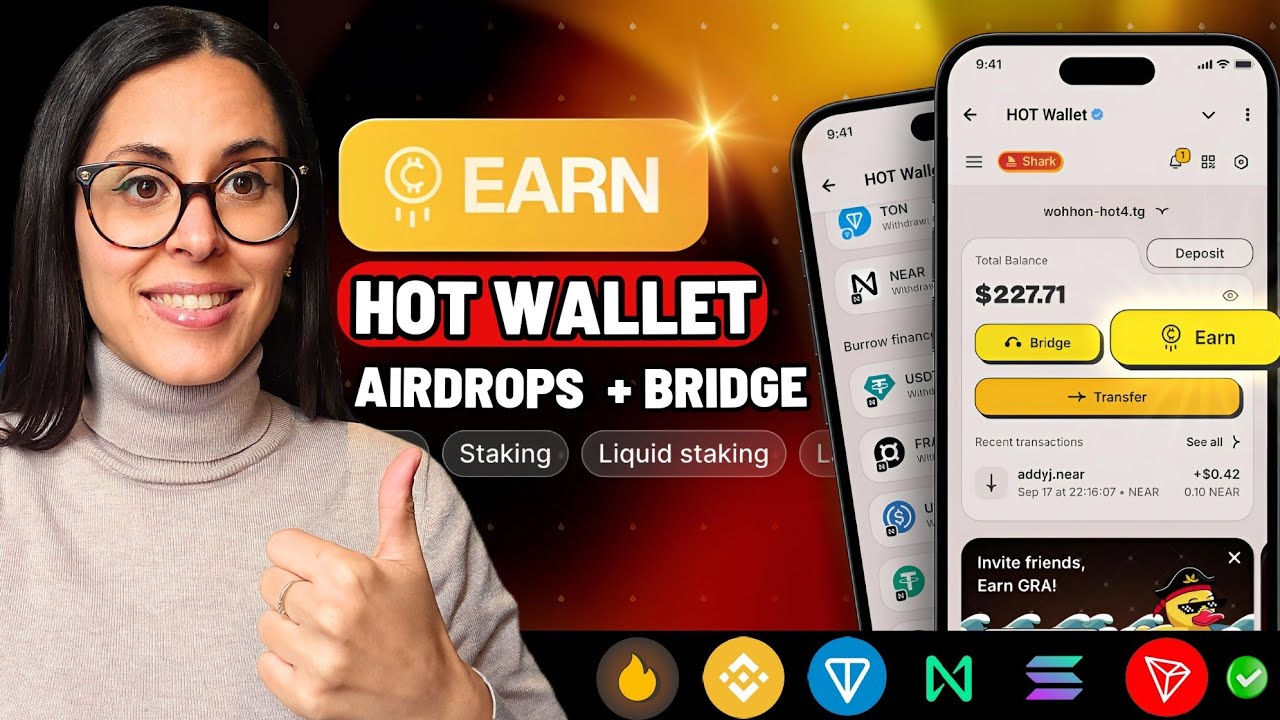 🔥Cómo usar HOT WALLET para criptomonedas: airdrop, misiones, bridge y ...