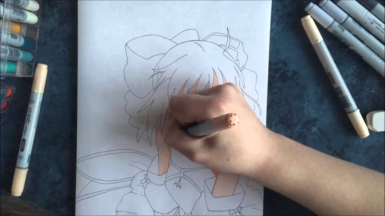 Drawing Saber from Fate - YouTube