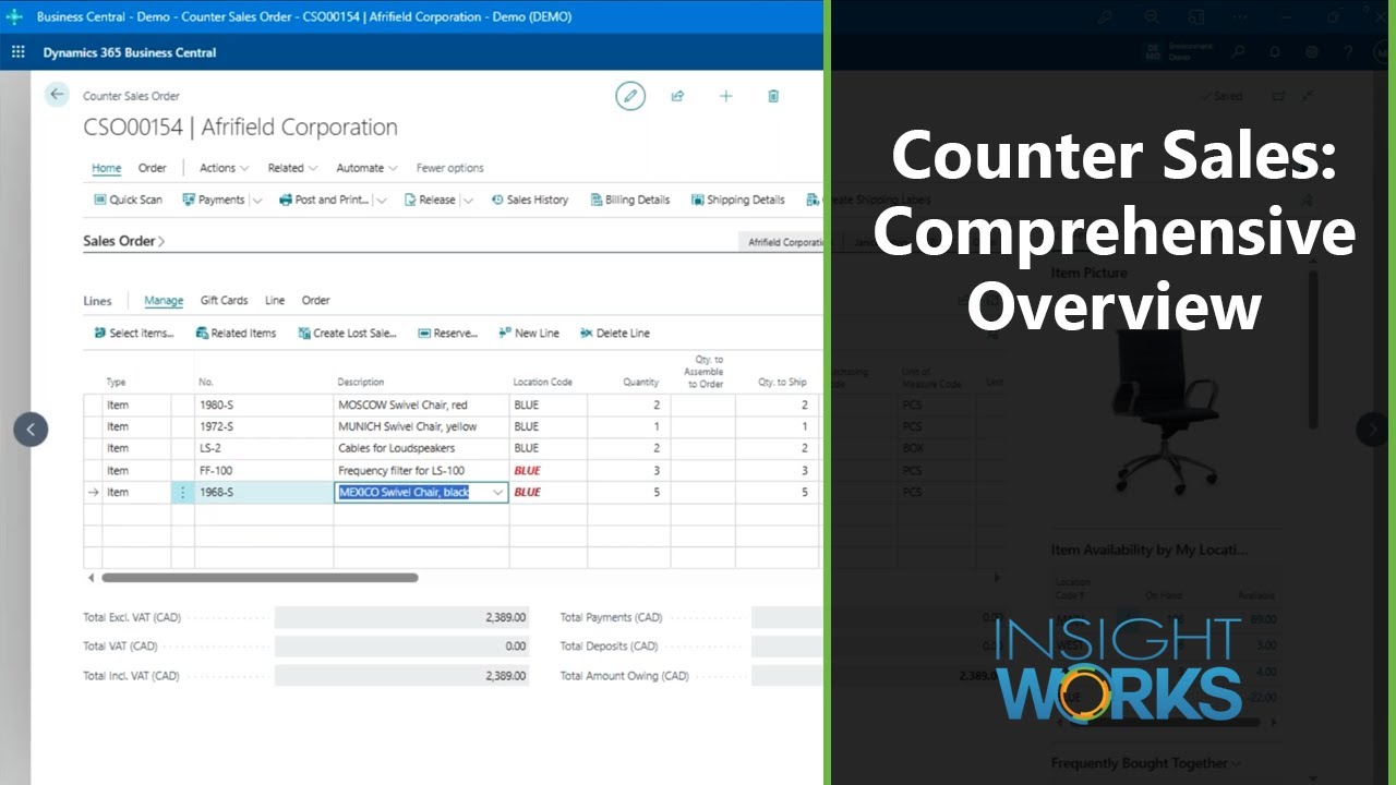 Counter Sales - Comprehensive Overview - YouTube