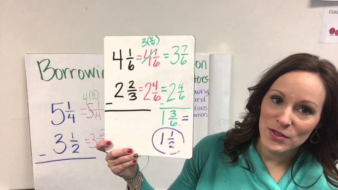 Borrowing with Uncommon Denominators - YouTube