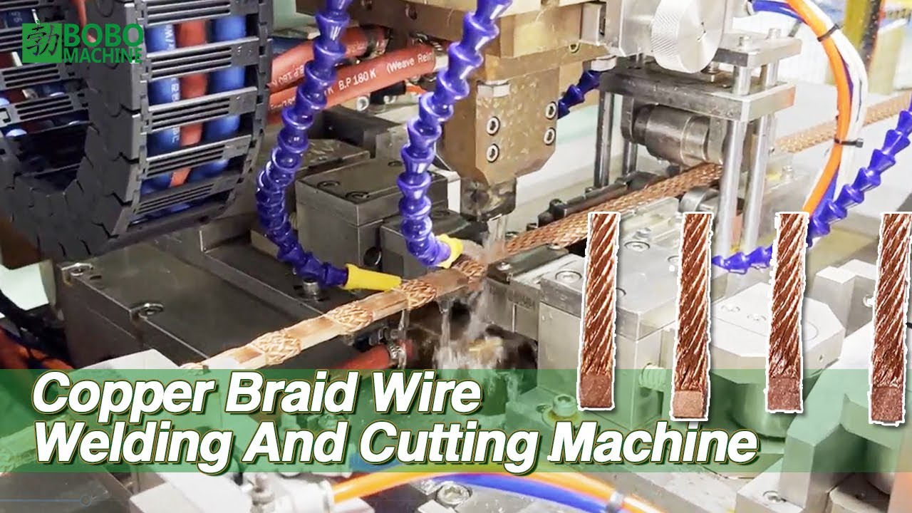 Flexible Flat Copper Braid Wire Welding And Cutting Machine - YouTube