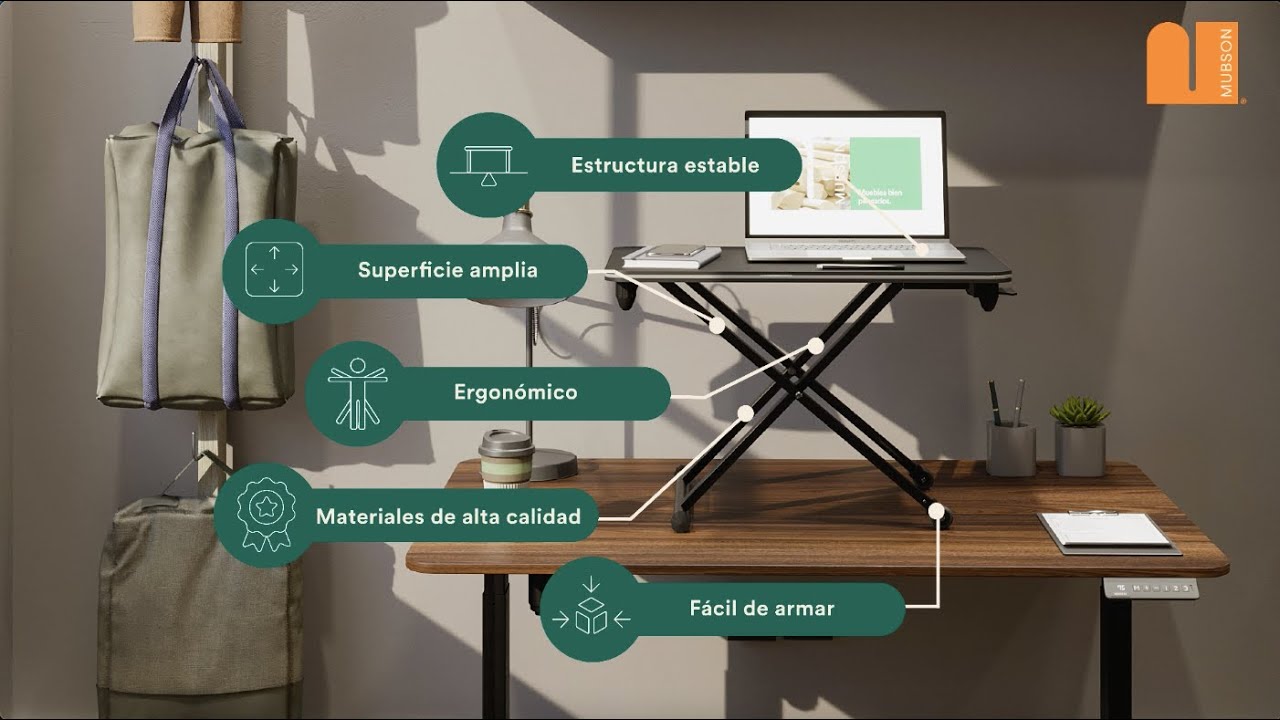 Mubson Base Elevable para Escritorio Lauda - YouTube