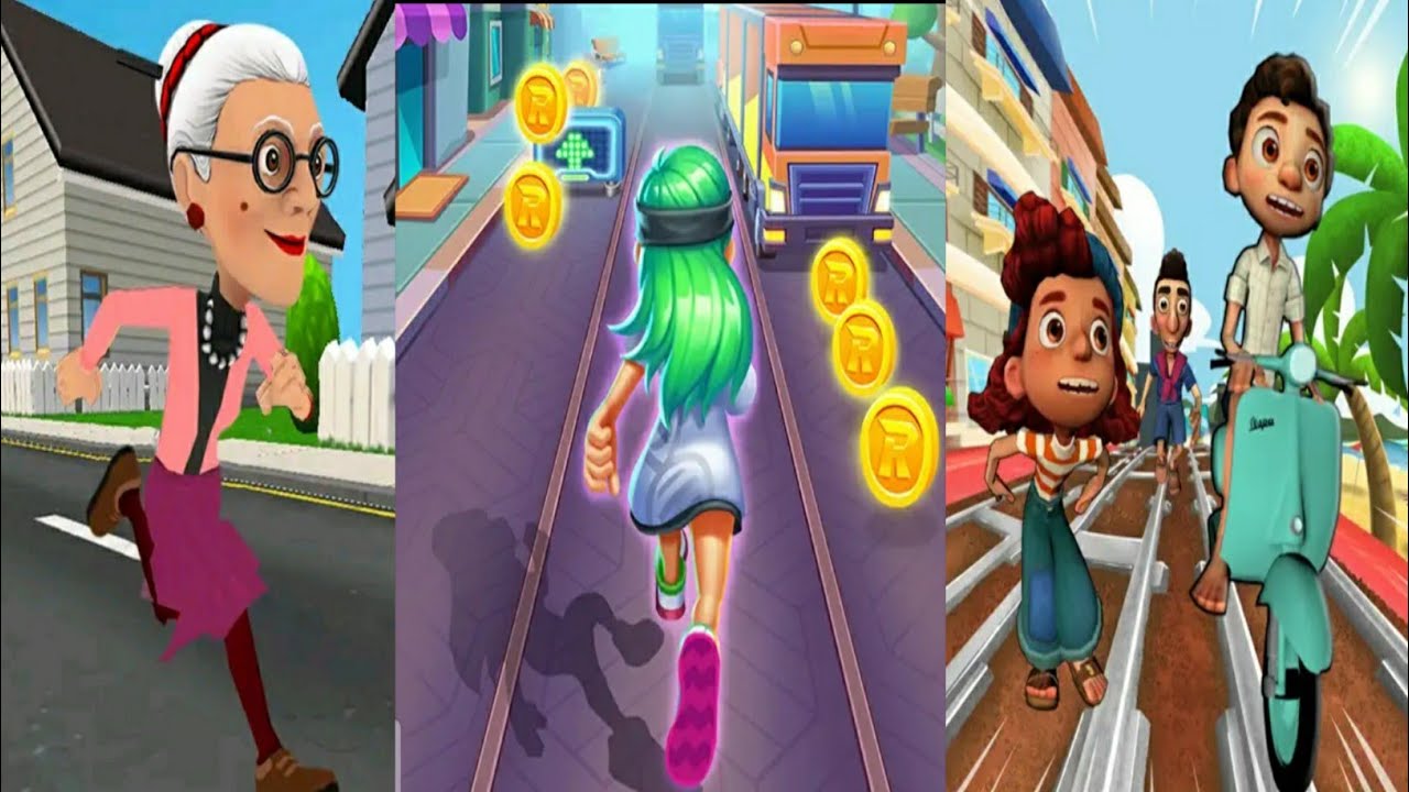 Angry Gran Run 2 VS Street Rush - Running Game VS Luca Subway Run 3D ...
