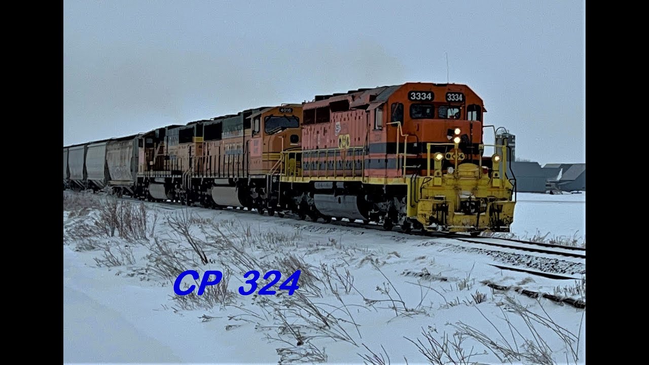 CP 324 Grain Train to Quebec City on Quebec Gatineau Railway 6 JAN 2023 - YouTube