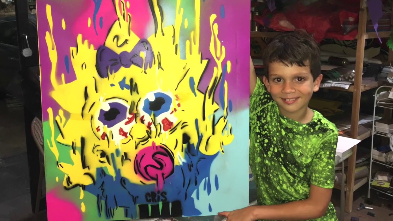 CRISTOBAL SALAZAR / MAGGIE SIMPSON / GRAFFITI ART CLASS - YouTube