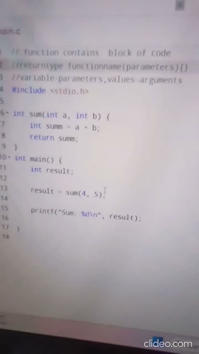 C basics-Function (syntax, example) @StudyFreak001 #easylearning #basicc #codinglanguage - YouTube