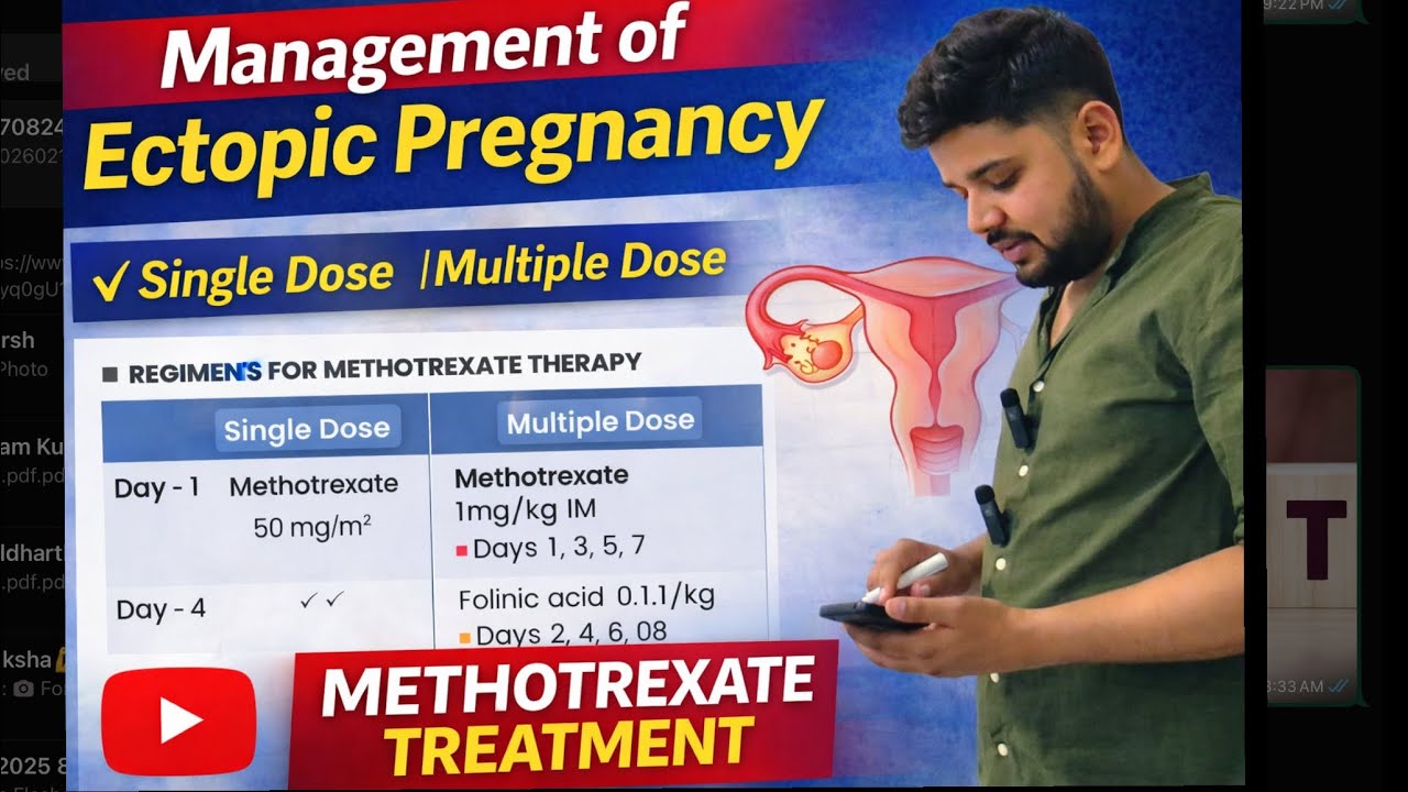 Ectopic pregnancy /Management of ectopic pregnancy ( Methotrexate ...