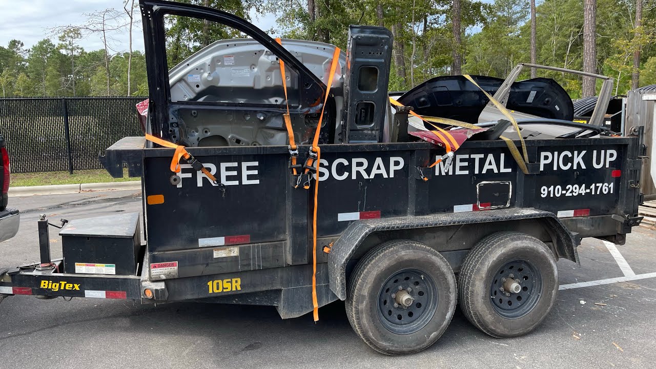 Mega Scrap Metal dumpster dive Caliber Collision Leland - YouTube