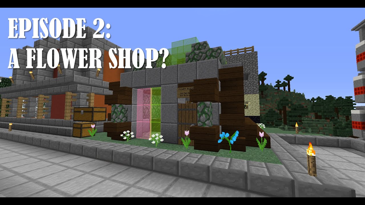 SRG LP Ep. 2 Minecraft Flower Shop Build - YouTube