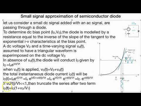Introduction to small signal approximation of semiconductor diode - YouTube