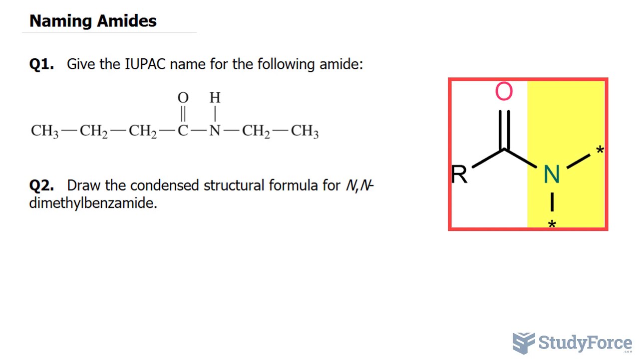 Naming Amides - YouTube
